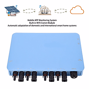 Solar Grid Tie Micro Inverter WiFi Control MPPT DC to AC 120V 230V Pure Sine Output Waterproof Solar Inverter (1500W)