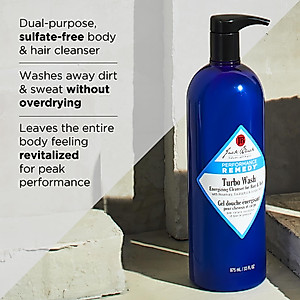 Jack Black Turbo Wash Energizing Cleanser for Hair & Body - Mens Body Wash and Shampoo, Mens Shampoo and Body Wash, Men's Body Wash, Jack Black Body Wash for Men, Jack Black Shampoo for Men, 33 Fl Oz