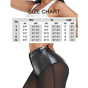 Sxglamr Women's See Through Leggings Sexy Elastic Pencil Sheer Pants Black Mesh High Waist Casual Tights