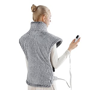 Bedsure Heating Pad for Back Pain Relief - Mother's Day & Birthday Gifts for Women Men Moms, FSA HSA Eligible, Electric Heated Pad for Neck and Shoulders, ETL Certified, Extra Large 24"x33", Grey