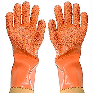 1 pair Magic Quick Fruit Vegetable Potato Processing Tools PVC Rubber Peelers Gloves Cooking Tools Rose Red Kitchen Gadget