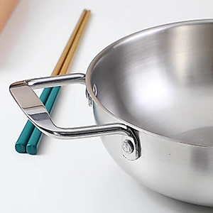 Korean Ramen Pot, Stainless Steel Ramen Cooking Pot with Double Handles, Fast Heating Noodle Pot for Soup Noodle Pasta(Original 20cm)