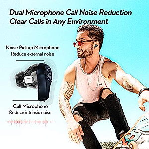 mifo [Upgrade Version 2023] True Wireless Earbuds Dynamic Bass Indigo Blue O7, Qualcomm APT-X Noise Cancelling Headphones with Charging Case, Bluetooth 5.0 Wireless Sport Earphones for Running