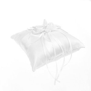 Cosmos Satin Bridal Wedding Ring Bearer Pillow Cushion Bearer with Ribbons Ring Holder Pillow for Wedding