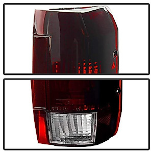 ACANII - For 1987-1996 Ford F150 F250 Bronco Red Smokes OE Style Tail Lights Brake Lamps Replacement Pair Set Left+Right