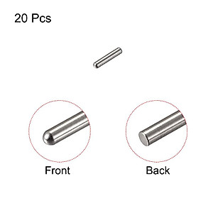 Tool parts 0.6x6mm Dowel Pins - 20pcs Round Head Flat Chamfered End Dowel Pin