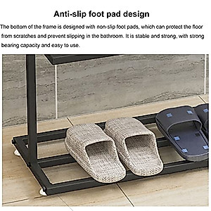 Bevis David Freestanding Towel Racks for Bathroom Floor Modern 3 Tier Hotel Bathroom Metal Towel Rack Drying Rack Outdoor Pool Towel Rack with Storage Rack Laundry Drying Rack for Quilt/Blanket