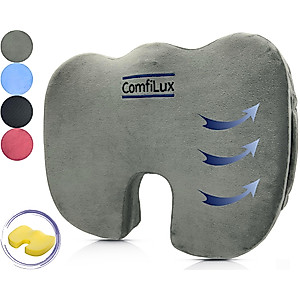 Seat Cushion for Tailbone Pain Relief - Ergonomic Coccyx Pillow for Tailbone Pain - Portable Seat Cushion for Travel, Home, Office, Car Drivers and Computer Desk Chairs