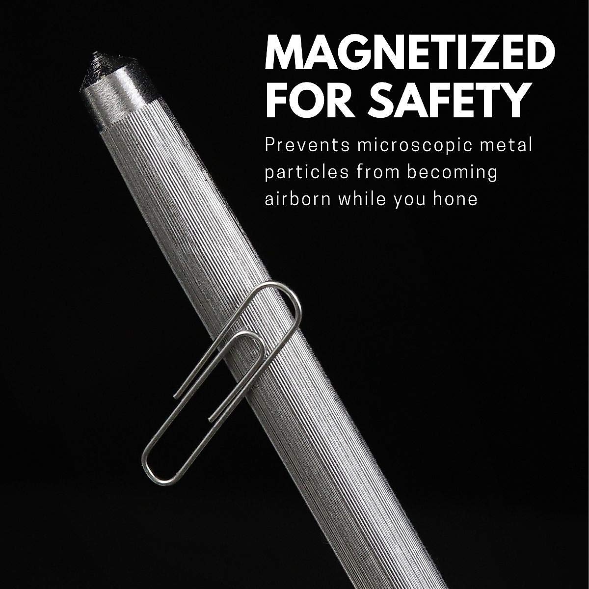 Professional Honing Steel 12”, Magnetized for Safety, No Rust, No Cheap Plastic! Noble’s Knife Sharpener Has an Oval Handle for a Firm Grip and is Built For Daily Use, Perfect for Chefs!