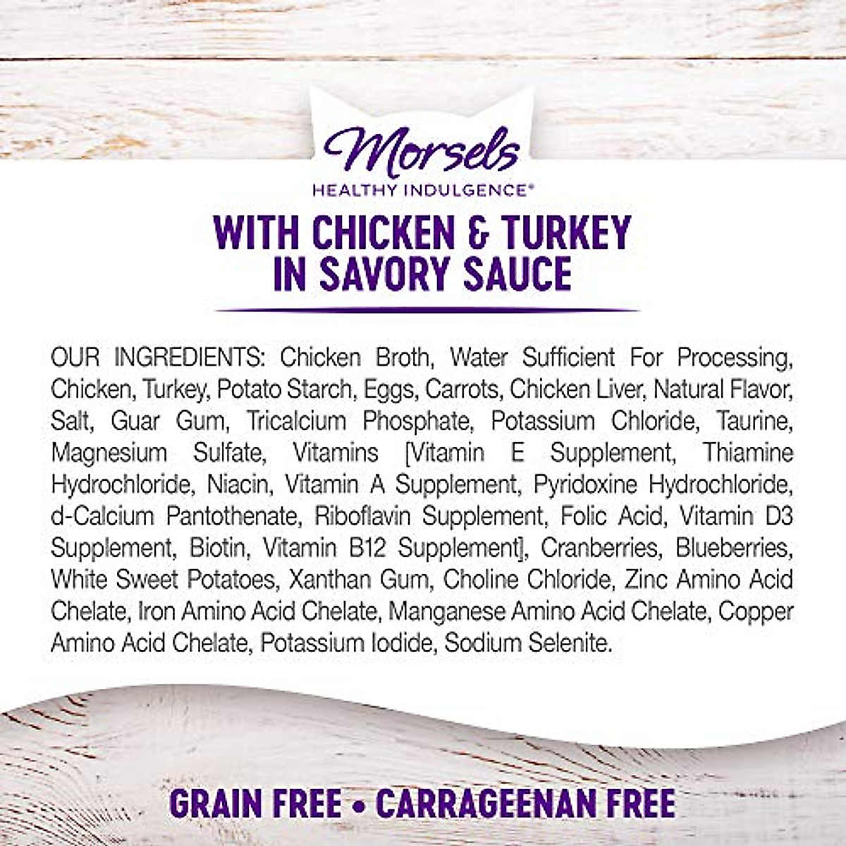 Wellness Healthy Indulgence Natural Grain Free Wet Cat Food, Morsels Chicken & Turkey, 3-Ounce Pouch (Pack of 24)