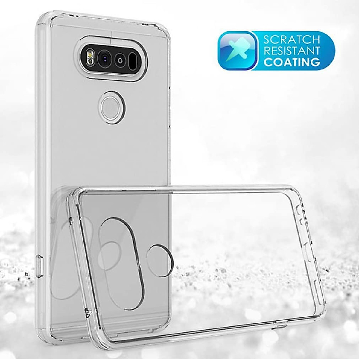 Clear Case Compatible with LG V20 Model - Skin Scratch Resistant Drop-Proof Protective Hybrid