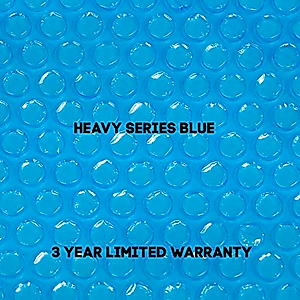 Harris C.R.S. Heat Retention Solar Covers for In-Ground Swimming Pools | Retain Sun/Solar Heat by Lowering Your Evaporation Rate Up to 75% | (14' x 28', Heavy Series Blue)
