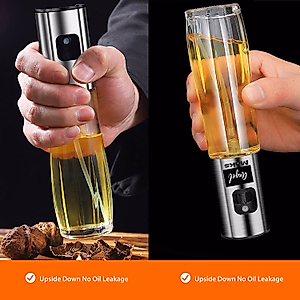 Angel Maks Oil Sprayer for Cooking, Grilling, Broiling, Baking, Olive Oil, Vegetable oil, Seasonings, Vinegar, Air Fryer, Soy sauce, Sunflower oil, Avocado Oil, Mister, Food Safe Glass 100ml/3.4oz