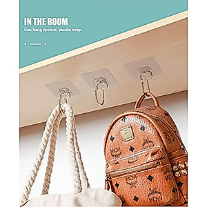 Ayssny Adhesive Hooks Utility Hooks 44lb Max, Large Adhesive Hooks Heavy Duty, Waterproof Sticky Hooks Wall Hooks for Hanging Coat, Towel and Kitchen Bathroom Products