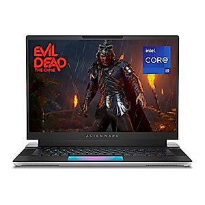 Alienware X16 R1 Gaming Laptop - 16-inch QHD+ 240Hz Display, Intel Core i9-13900HK, 32GB LPDDR5 RAM, 1TB SSD, NVIDIA GeForce RTX 4080 12GB GDDR6, Windows 11 Home - Lunar Silver