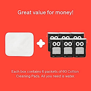 Love Noobs Baby Cotton Pads for Diaper Change, 360 Count, Ultra Soft 100% Organic Extra Large Cotton Pads for Baby Sensitive Skin, Lint-Free Premium Jumbo Size Cotton Pads, 100% Cotton Squares