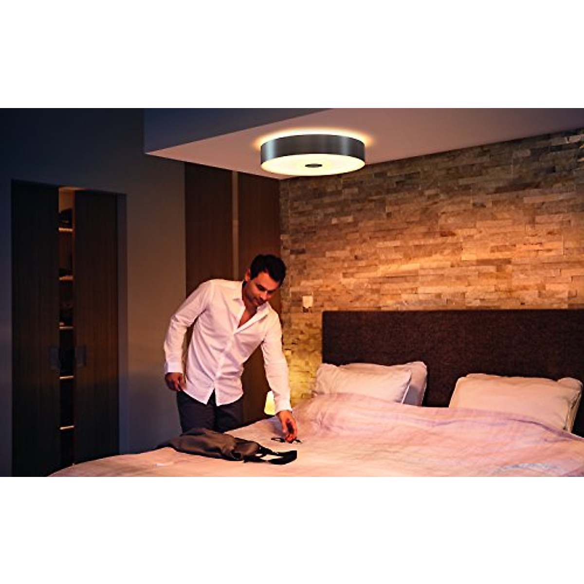 Philips Hue White Ambiance Fair Dimmable LED Smart Flushmount (Works with Alexa Apple HomeKit, and Google Assistant)