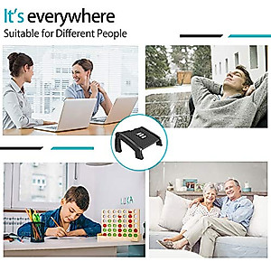 Foot Rest for Under Desk at Work - Up and Down Adjustable Foot Rest with Massage Texture and Roller, Ergonomic Foot Rest with 6 Height Position, for Home, Office, School, Comes with a Massage Roller