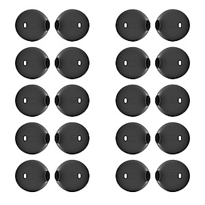 20 Pieces Silicon Replacement Earbuds Tips Cover Ear Gels Buds for Samsung Galaxy Note 5te 7/S7/S6/S6 Edge Earbuds Black