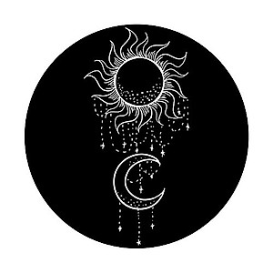 Sun Moon Dreamcatcher Cool Nature Minimal Art Artist Gift PopSockets PopGrip: Swappable Grip for Phones & Tablets