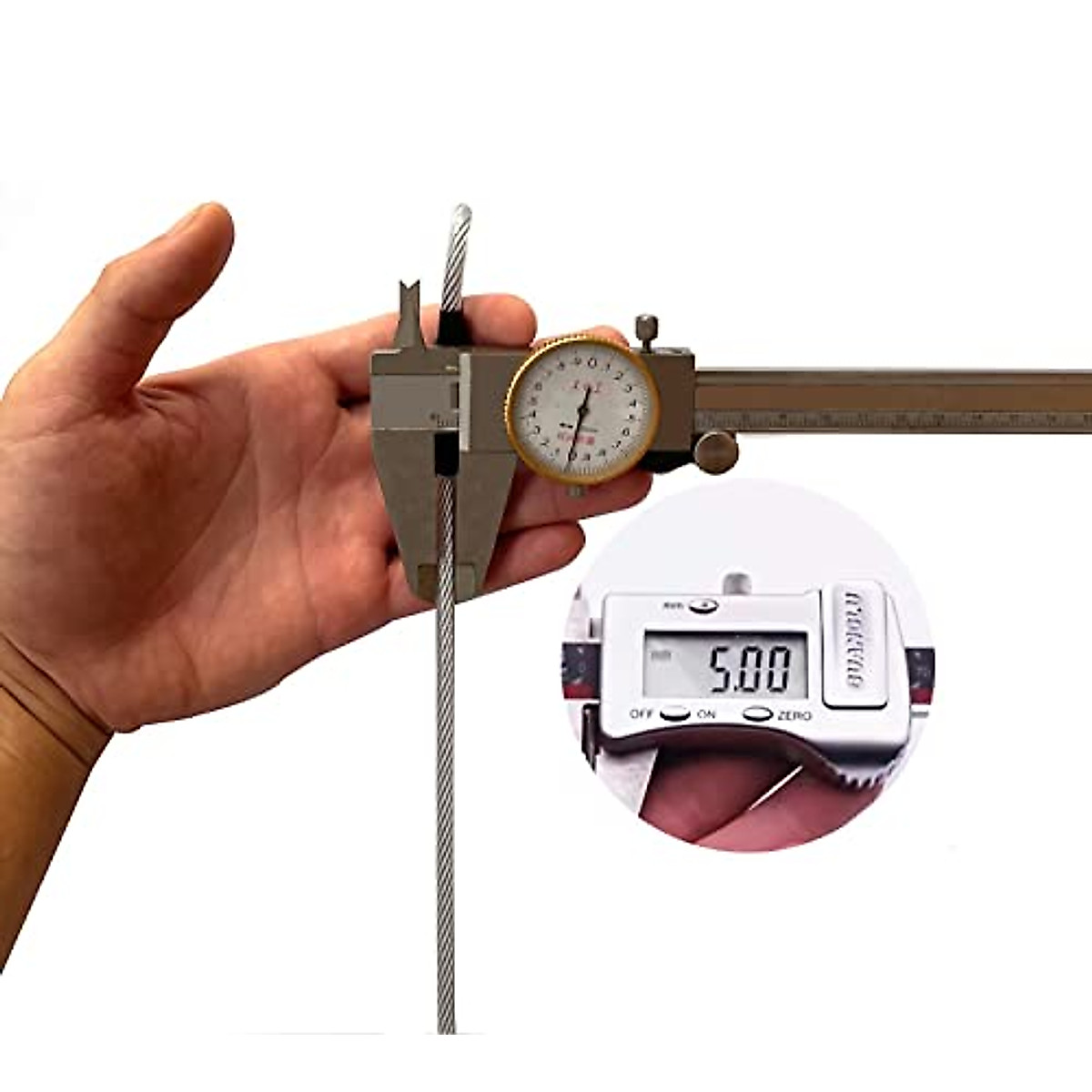 GOMRQING 4FT 5mm Security Cable Lock,Braided Steel Vinyl Coated Safety Cable Luggage Lock,Flexible Steel Cable Security Wire Rope Double Loop