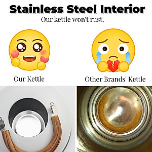 Tea Kettle - 3 Quart Whistling Tea Kettle Stainless Steel Tea Pots for Stove Top Stylish Kettle With Anti-slip Handle Whistle Folding Water Kettle Stovetop Tea Pot for Boiling Water Gift White