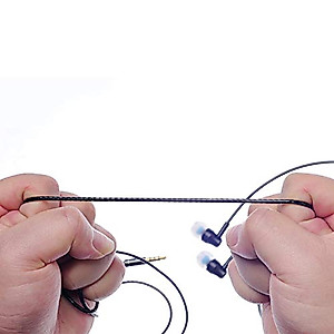 Sanxir Anti-Radiation air Tube Headphones, EMF Protection Earphone, Anti-Slip Earbuds, Radiation Free Headset, with Adjust Volume and HD micphone (Black)