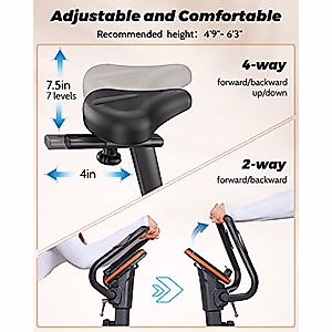 Niceday Upright Exercise Bike-Magnetic Resistance Indoor Cycling Bike with App Connectivity and Performance Monitor, 300 Weight Capacity Black