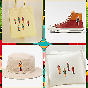 Kirako 9 Pcs Christmas Nutcracker Iron on Patches Colorful Soldier Figures Sew on Embroidered Applique Repair Patch DIY Crafts Gifts for Xmas Winter Holiday Birthday New Year Eve Clothing Backpack Hat