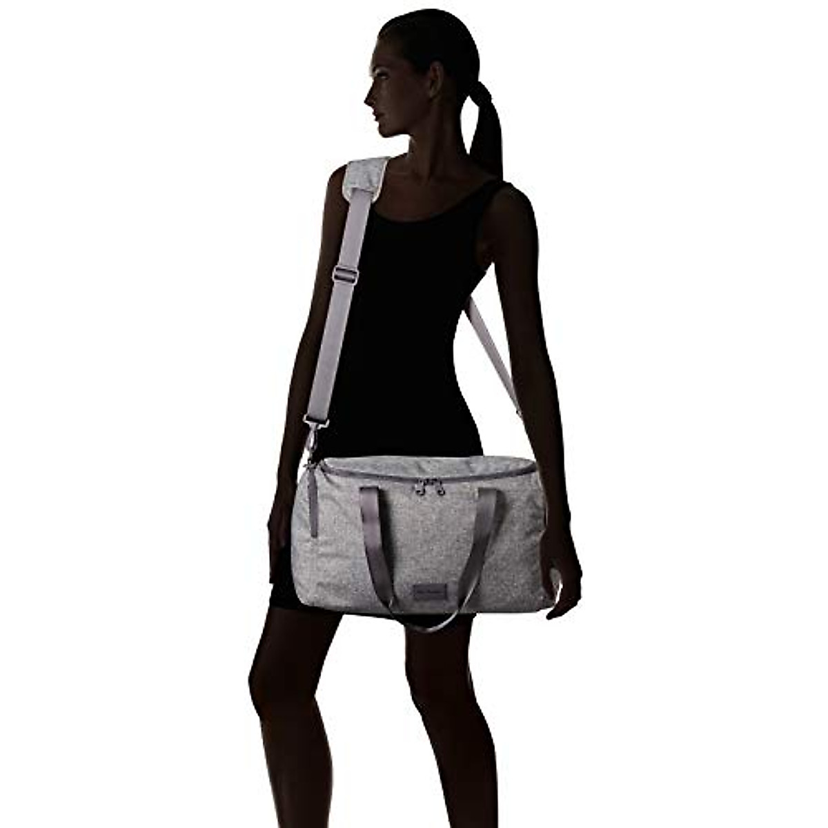 Vera Bradley Women's Recycled Lighten Up Reactive Small Gym Bag, Gray Heather, One Size