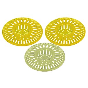 Bath Drain Stopper 3 inches - Pack of 3 - Bathroom Hair Cover Trap - Shower Basket Strainer - Tub Catcher Sink Cathcer