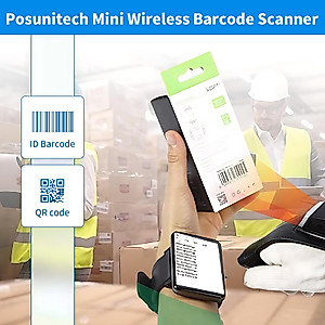 Posunitech Glove Barcode Scanner 2D GS02 Wearable Zebra SE4107 Reader IP65 Touch Scanning NFC Support Multi-Language for Warehouse, Management System,