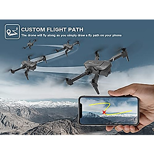 NEHEME Drones with Camera for Adults, NH760 1080P FPV Drone for Kids Beginners, Foldable WIFI RC Quadcopter with 2 Batteries for 32 Min Flight, Carrying Case, Altitude Hold, Toys Gifts for Boys Girls