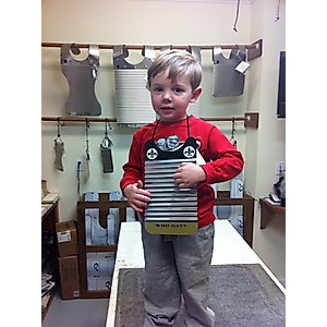 Washboard Zydeco Frottoir ScrubBoard Percussion MINIATURE 6 INCHES WIDE X 11 INCHES LONG, THESE ARE NOT FULL SIZE RUBBOARDS. Handmade Louisiana Black & Gold Tee Don Board Key of Z Rubboards