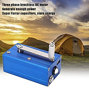 Hand Generator with Manual Hand Crank Power Generator High Power Phone Charger COB Light for Outdoor Camping Survival Gear