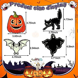 Halloween Magnetic Decorations Stickers, JULMELON 22pcs Pumpkin Bat Car Magnets Decorations Accessories for Halloween Party Supplies Fridge Car Garage Door Cruise Decor