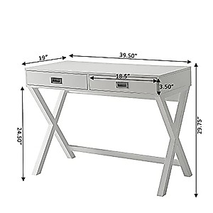 Convenience Concepts Designs2Go Landon Desk, White