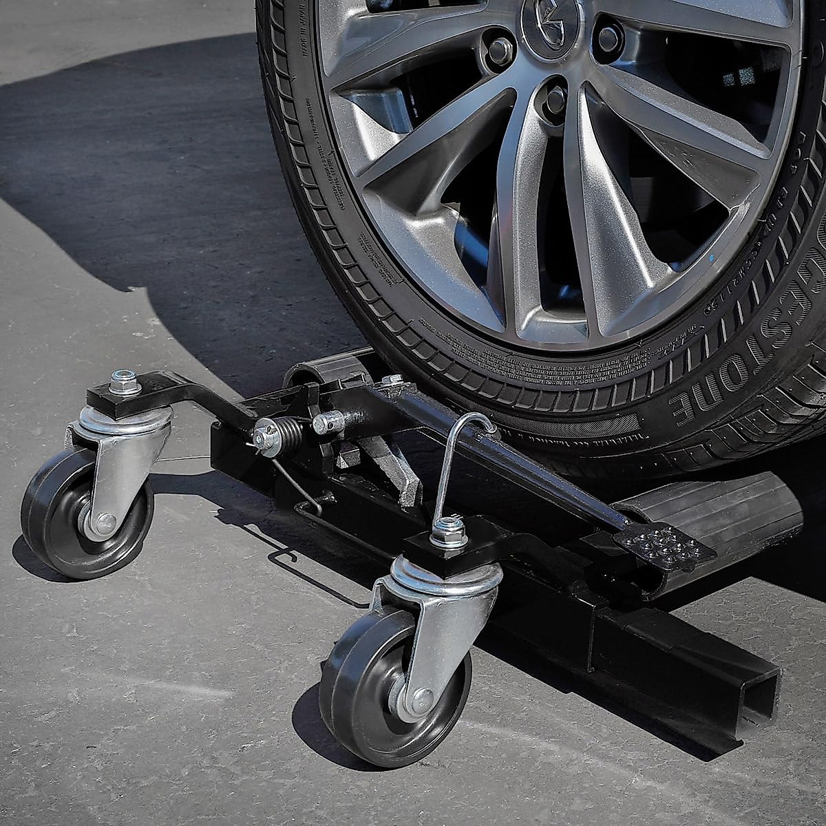 Stark USA Set of (2) Truck Car Wheel Moving Dolly Ratchet Type Auto Tire Mechanic Lift Wheel Dolly Car Skates Vehicle Positioning Mechanic, 2-Pieces