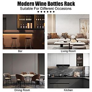 CeRaBuRET Ten-Cell Wine Rack, Wine Bottles Rack Wall-Mounted Wine Holder Shelf Liner Wine Cabinet Shelf, Countertop Free-Standing Wine Rack for Holding All Kinds of Wine  