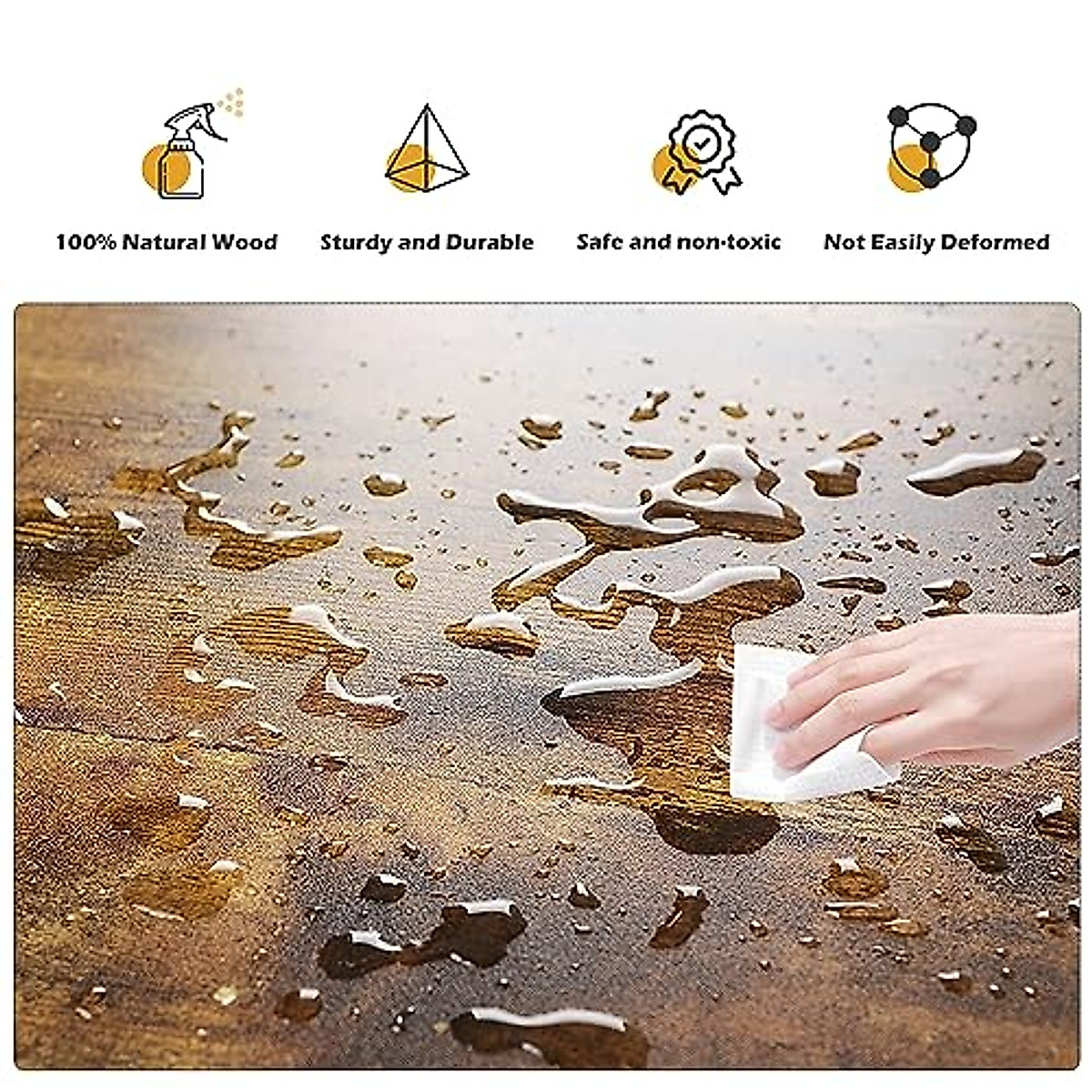 Deblue 42in Dog Crate Topper, Dog Kennel Table Topper, Rustic Style Decorative Dog Crate Topper for Small and Large Dogs