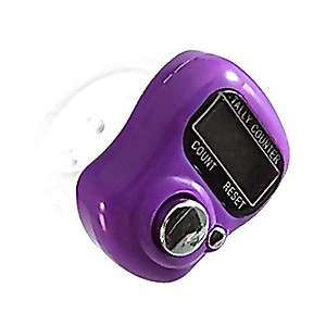 Miaomiaogo Hand Held Useful Digital Display Knitting Crochet Amigurumi Purple/Green Stich Row Tally Counter