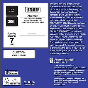 Jeopardy! 2023 Day-to-Day Calendar