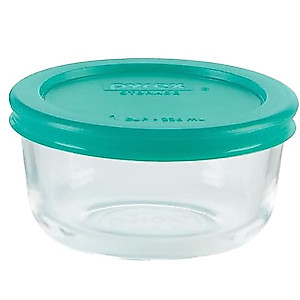 Utensilux Bundle Pyrex 8 Peice Round Bundle 4 Glass Storage Containers With Lids, 7-cup, 4-cup, 2-cup, & 1-cup Meal Prep Containers With Lid, Bpa-free Lid, Dishwasher