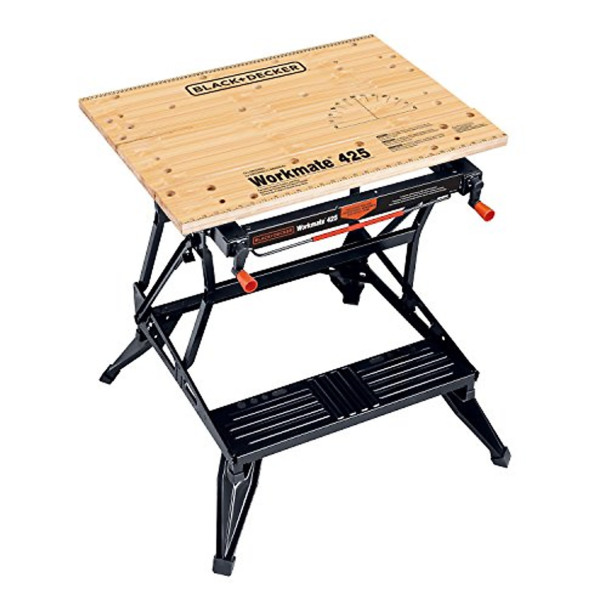 BLACK+DECKER Portable Workbench, Project Center and Vise with IRWIN QUICK-GRIP Clamps, One-Handed, Mini Bar, 6-Inch, 4-Pack (WM425-A & 1964758)