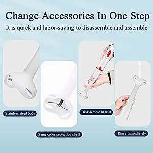 TIKABABA Electric Hand Immersion Blender with 400W Turbo Mode,mixing Smoothies,Purees,Soups,Sauces by 2 Stainless Steel Blades(Red)