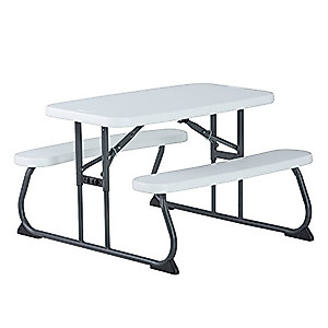 Lifetime Kid's Picnic Table, White and Black