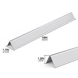 Stanbroil 18 Inch Flavorizer Bars for Weber Summit 400 Series - Stainless Steel Hot Plate for Weber Summit E/S 450/440/460/470 Gas Grills With a Smoker Box - Replacement Parts for Weber 67668, 8 PCS