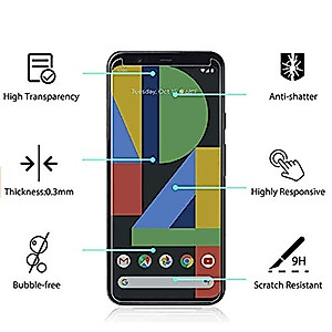AISELAN Privacy Screen Protector for Google Pixel 4 - [2 Pcs] [Case Friendly] [Anti-Glare] [Anti-Spy] Screen Protector Tempered Glass for Google Pixel 4