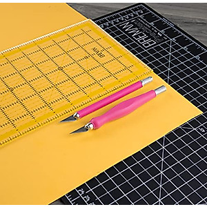 WA Portman Pink Precision Knife Set - 2 Pink Comfort Grip Precision Knives & 100 Carbon Steel Knife Blades - Craft Knife Set with 100 #11 Replacement Hobby Knife Blades - Art Knife & 100 Knife Blades