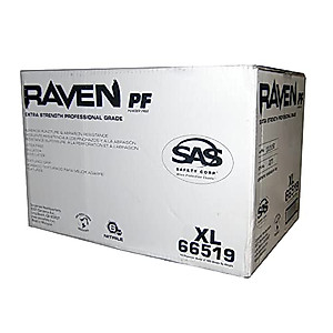 10 Pack SAS Safety 66519 Raven 6 mil Black Nitrile Disposable Gloves - X-Large (100 Gloves per Box)